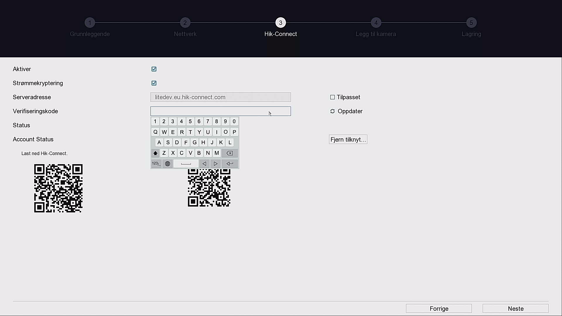 Oppsett av Hikvision NVR - Netcam