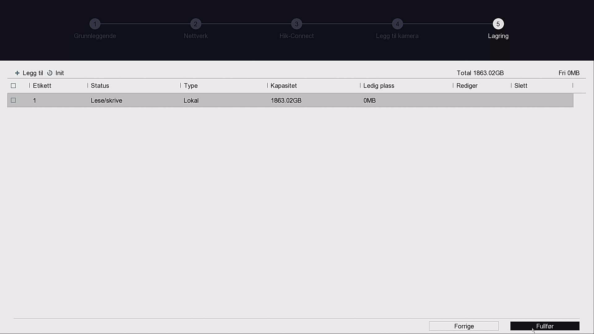 Oppsett av Hikvision NVR - Netcam